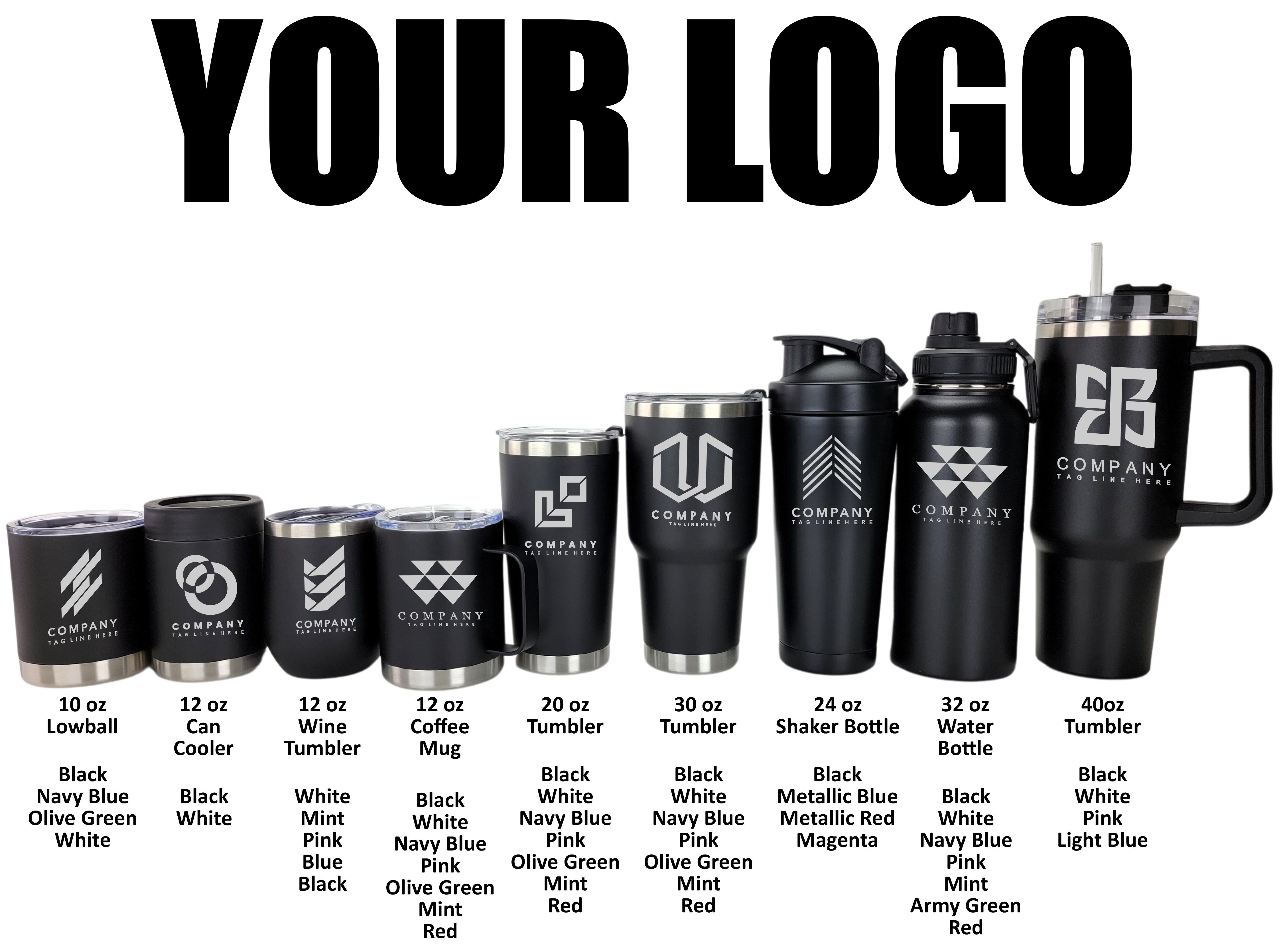 Custom Logo Engraving - Choose from Multiple Sizes and Colors – CRU CUPS